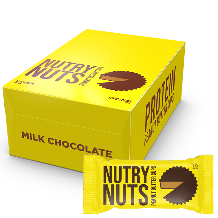 Kjøp Låda Nutry Nuts Protein Peanut Butter Cups 42 g - Proteinfabrikken.no