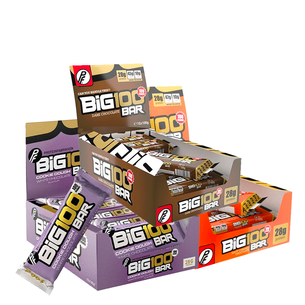 Kjøp 45 x Big 100 Protein Bar, 100g - Proteinfabrikken.no